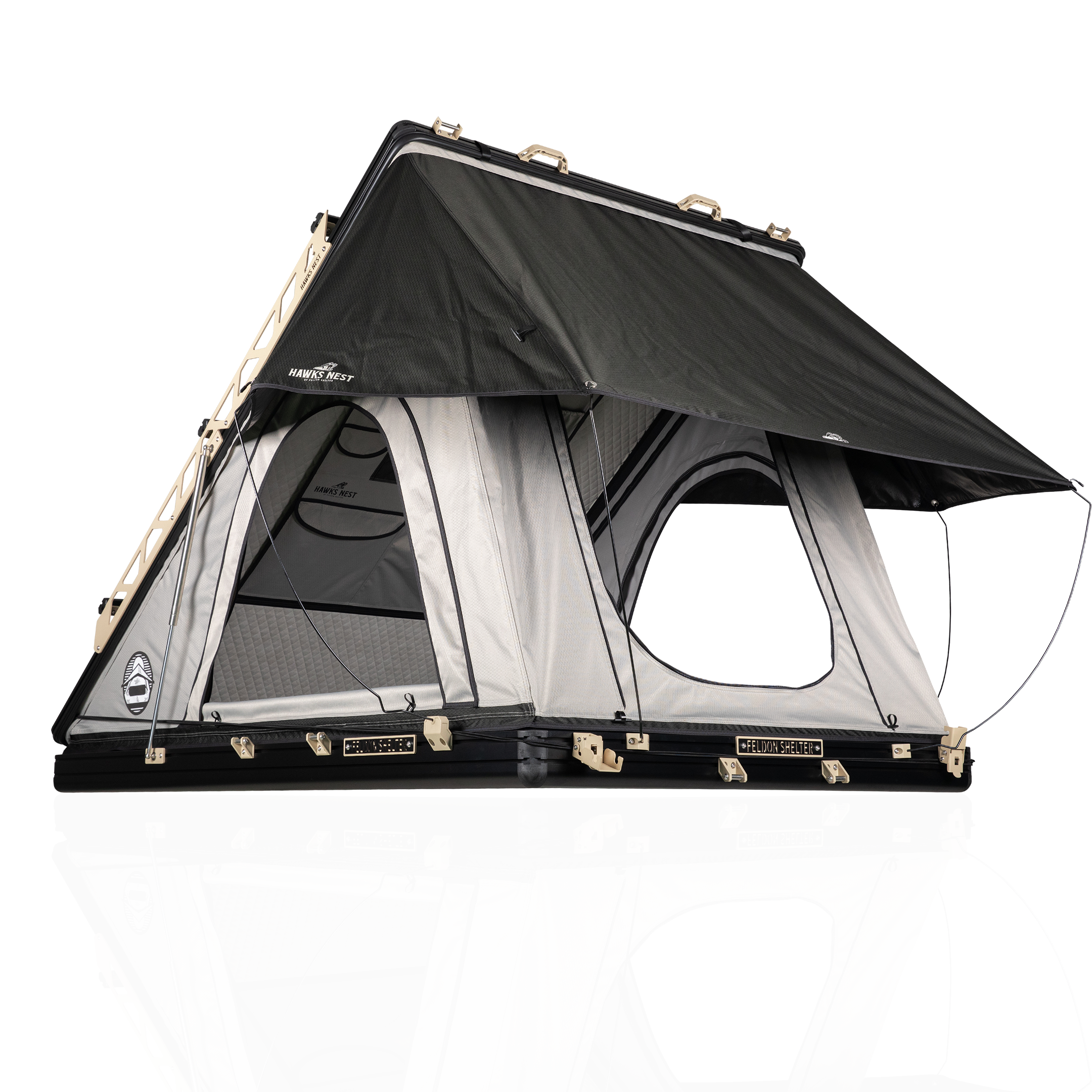 Hawk's Nest V2 Rooftop Tent - Wide - Grey – rockwrennz